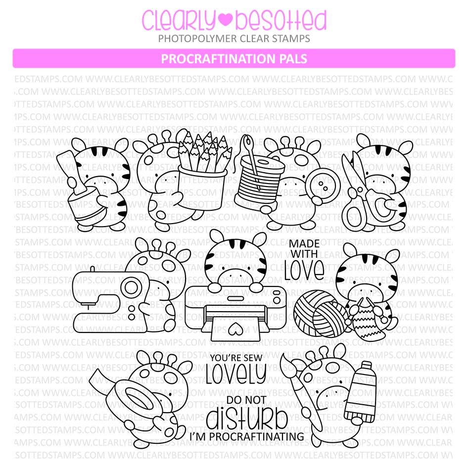 Clearly Besotted Procraftination Pals Clear Stamps – Simon Says Stamp
