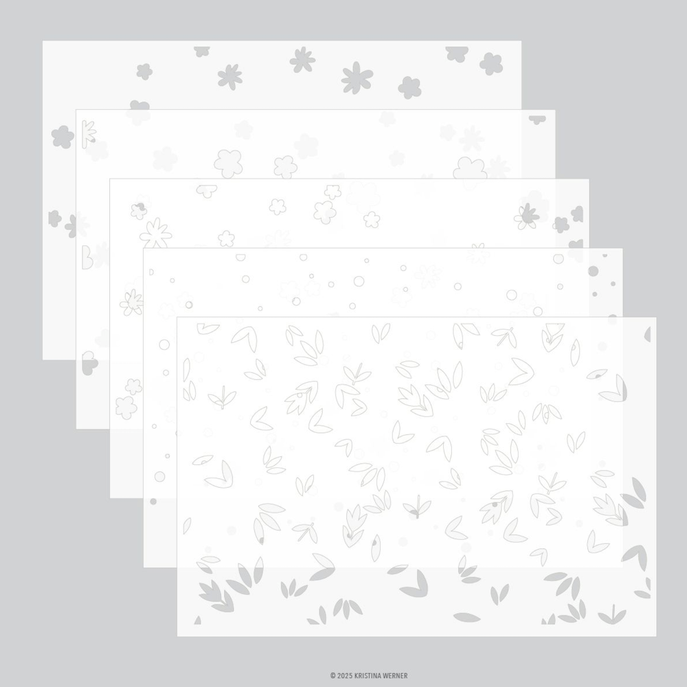 Concord & 9th Kristina Werner Bitsy Blooms Stencil Set kw1220 – Simon Says Stamp