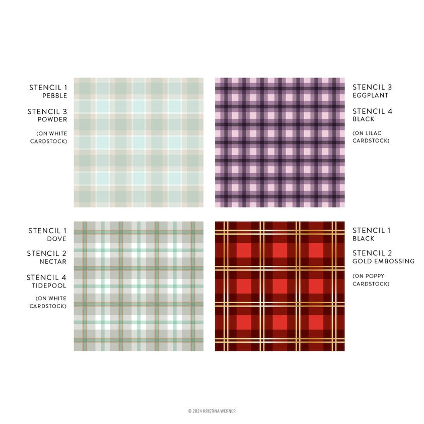 Concord & 9th Kristina Werner Layered Plaid Stencil Set kw1031 – Simon ...