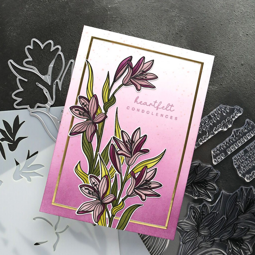 Concord & 9th Kristina Werner Long Line Lilies Stencil Set kw1227 ...
