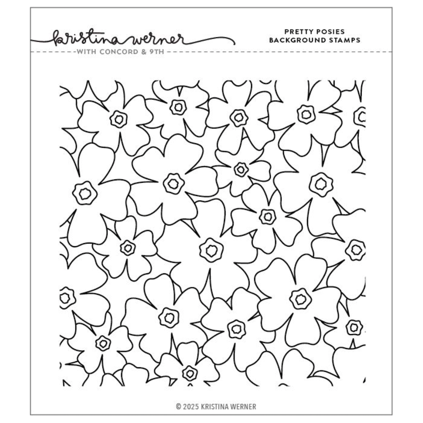 Concord & 9th Kristina Werner Pretty Posies Background Stamp Set kw109 ...