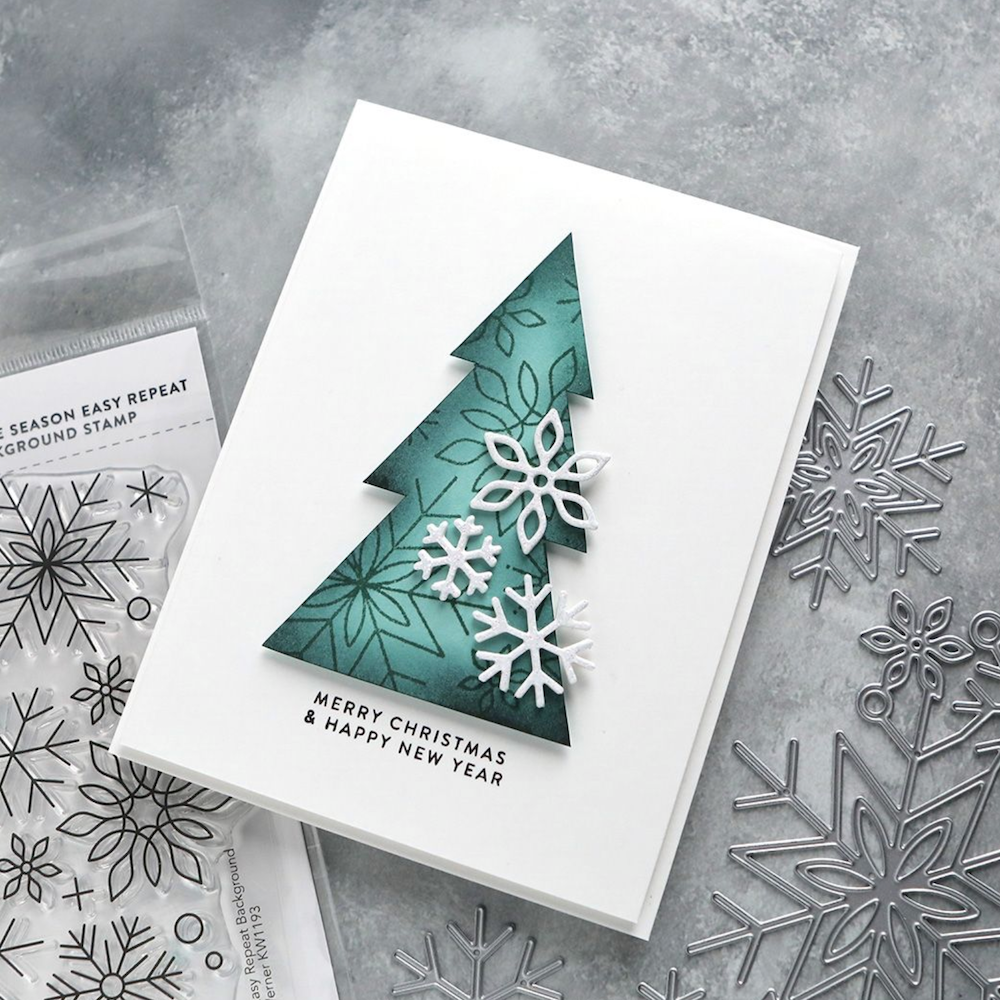 snowflake background stamp