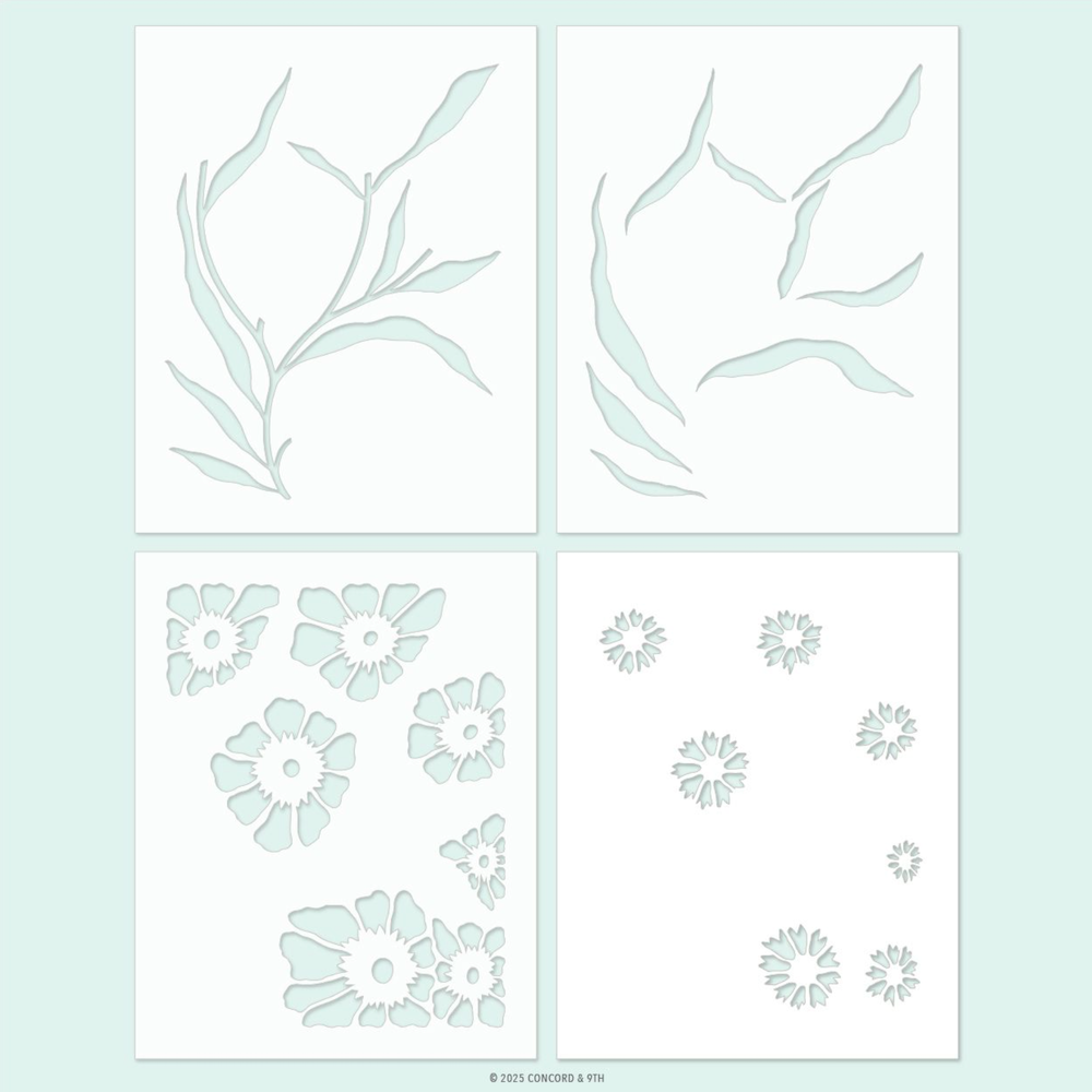 Concord & 9th Petal Print Stencil Set 12447 – Simon Says Stamp