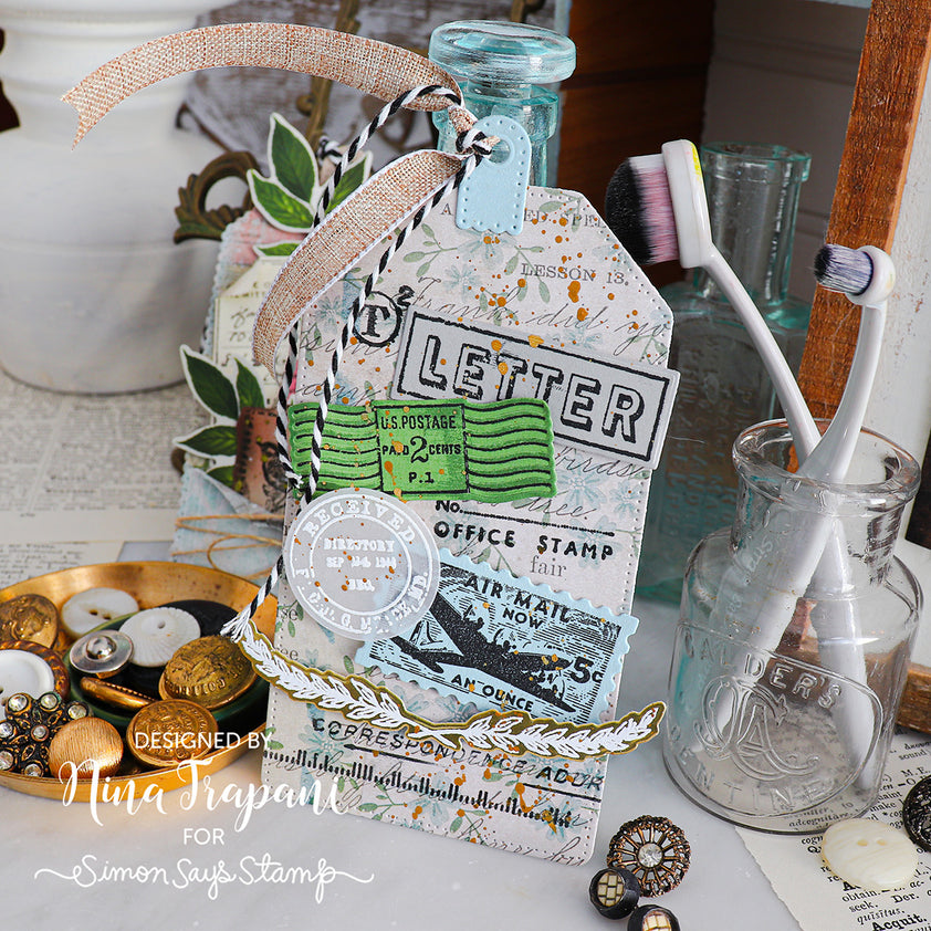 Tim Holtz Correspondence Stamps with Simon Says Stamp Dies Bundle setc
