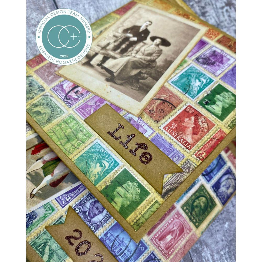 Craft Consortium The Collector Used Stamps Rub On Transfer Sheets ceru ...