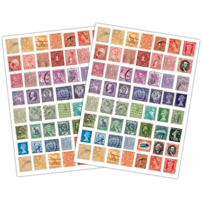 Craft Consortium The Collector Used Stamps Rub On Transfer Sheets ceru ...