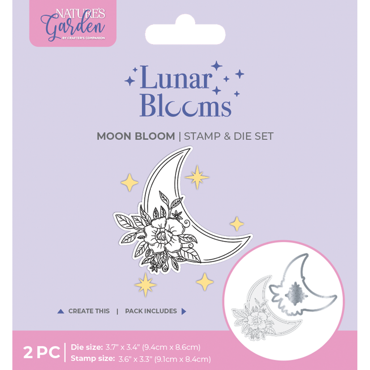 Crafter's Companion Moon Bloom Clear Stamp And Dies ng-lb-std-mblo ...