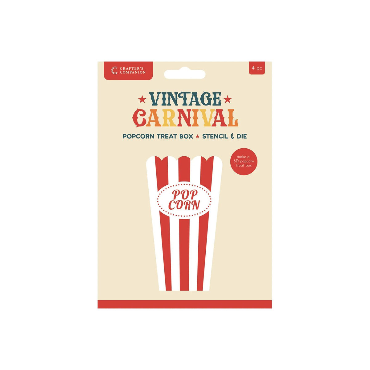 Crafter's Companion Popcorn Treat Box Stencil And Dies vc-sten-pctb ...