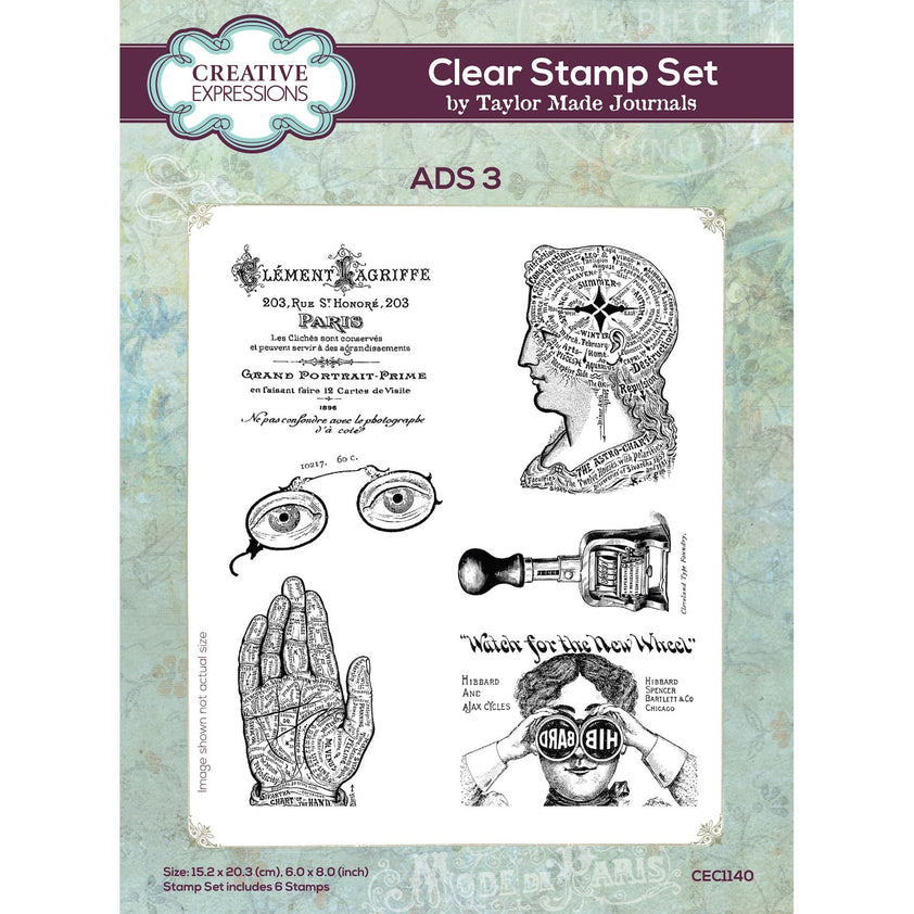 Creative Expressions Ads 3 Clear Stamps cec1140* – Simon Says Stamp