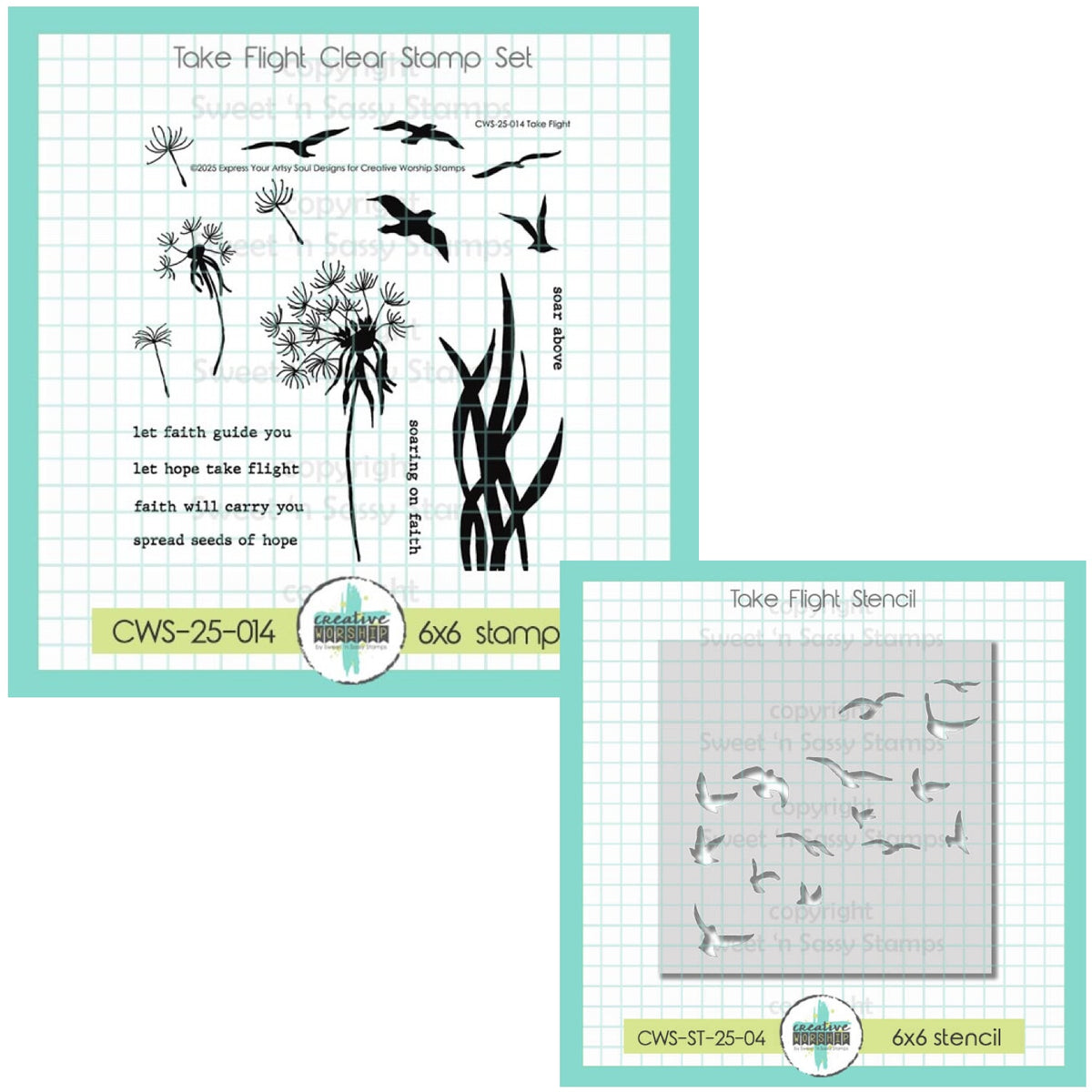 Creative Worship Take Flight Stamps And Stencils Bundle – Simon Says Stamp