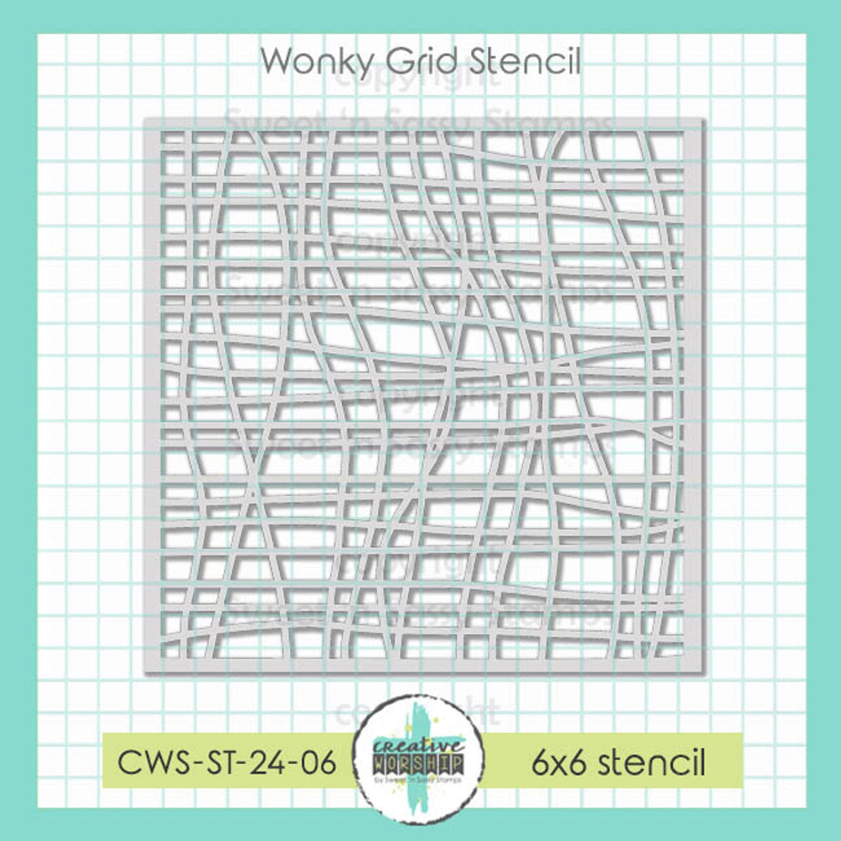 Creative Worship Wonky Grid Stencil cws-st-24-06 – Simon Says Stamp