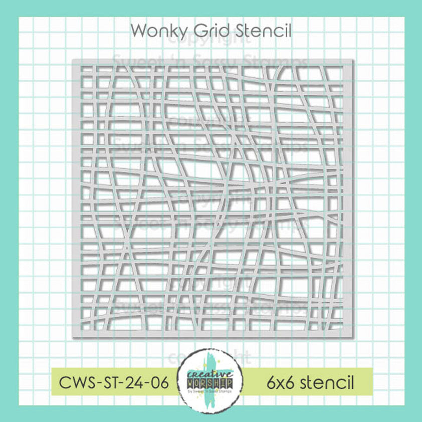 Creative Worship Wonky Grid Stencil cws-st-24-06 – Simon Says Stamp