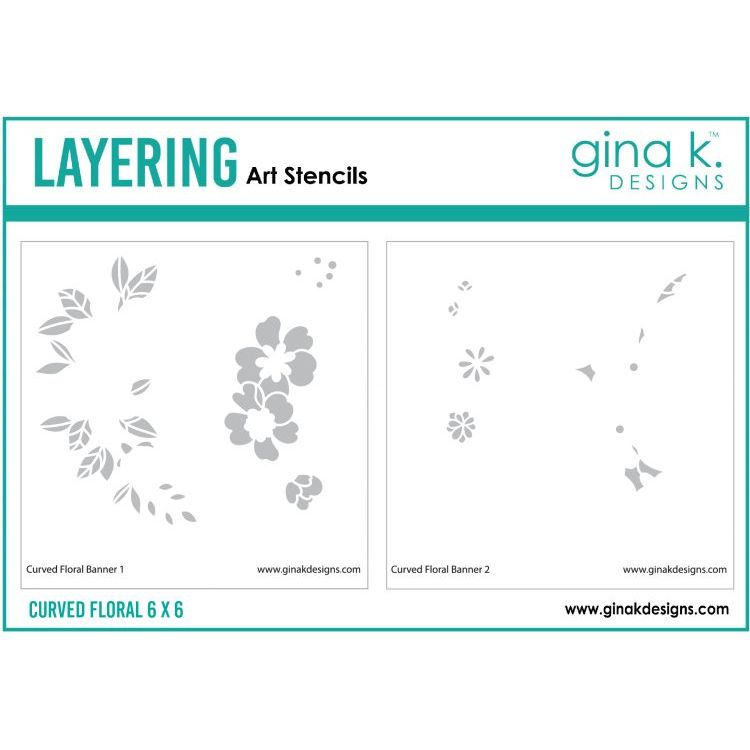 Gina K Designs Curved Floral Layering Stencil Set gkdst48 – Simon Says Stamp