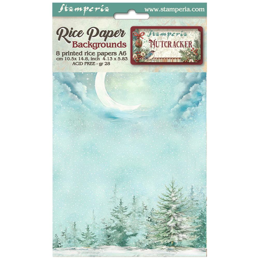 Stamperia The Nutcracker Rice Paper A6 Backgrounds dfsak6027 – Simon ...