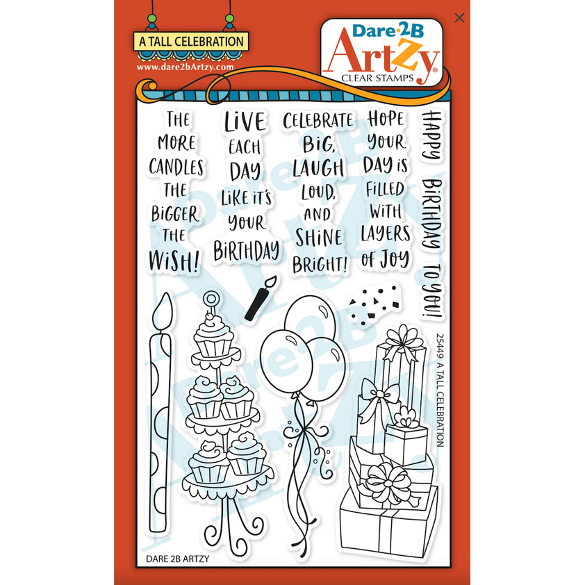 Dare 2B Artzy Tall Celebration Clear Stamp Set 25449 – Simon Says Stamp