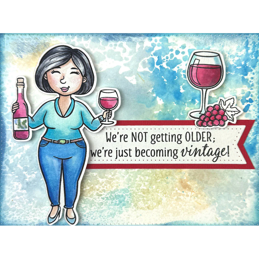 Dare 2B Artzy Wine Between Friends Clear Stamp Set 24424 – Simon Says Stamp