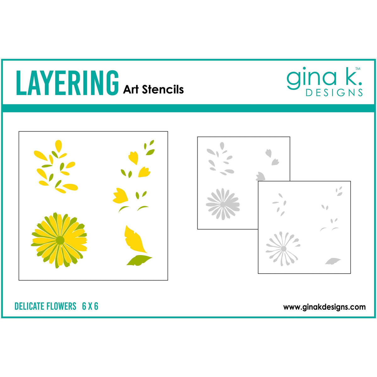 Gina K Designs Delicate Flowers Layered Stencils gkdst73 – Simon Says Stamp