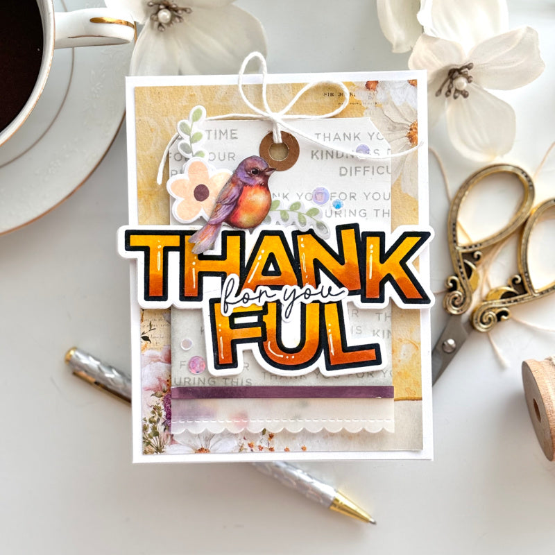 CZ Design Stamps and Dies Chunky Thankful Greetings set832ct – Simon Says Stamp