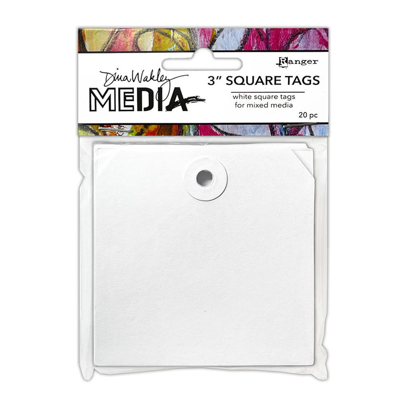 Dina Wakley Ranger 3 Inch Square Tags With Reinforced Holes mda87632 ...