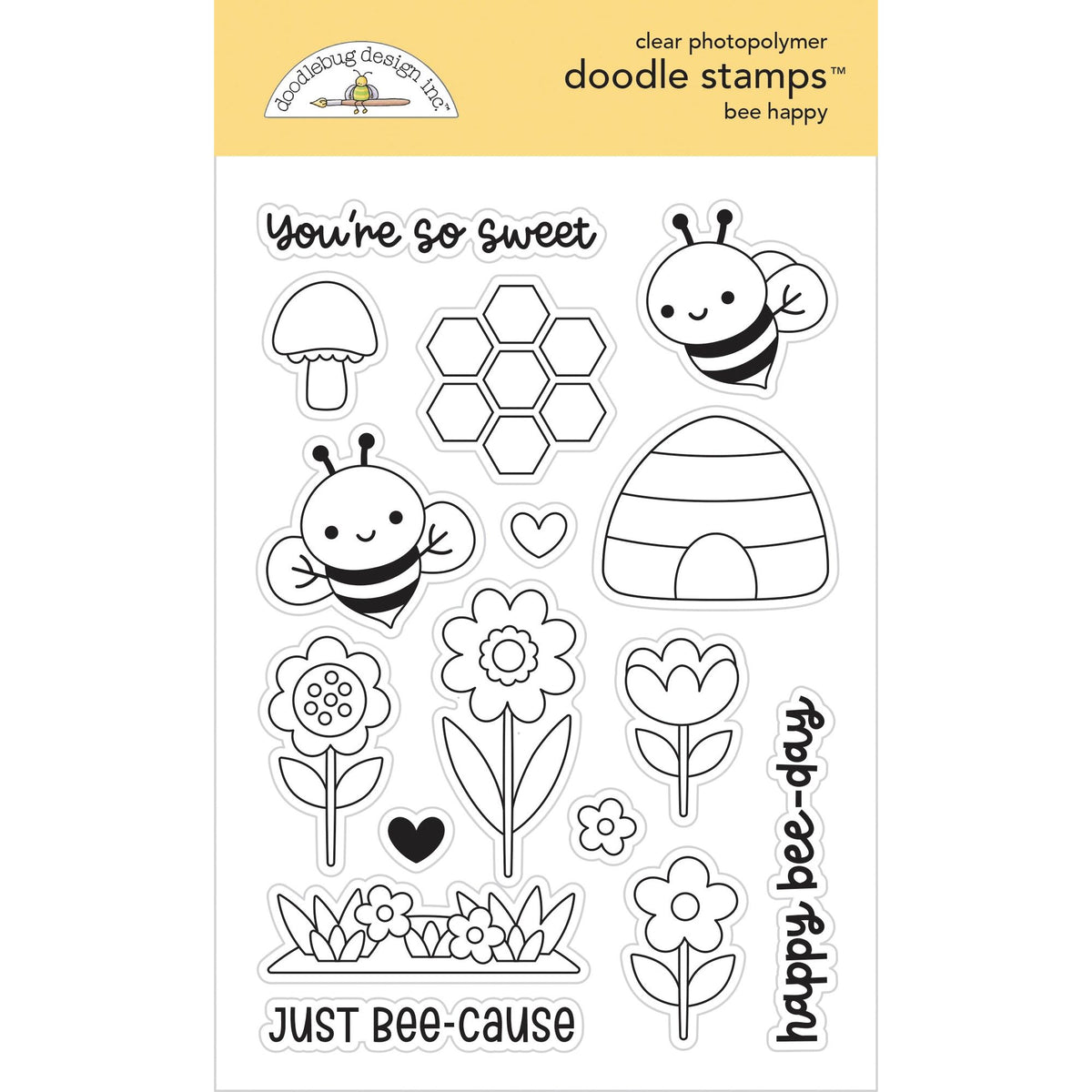 Doodlebug Bee Happy Doodle Stamps 8839 – Simon Says Stamp