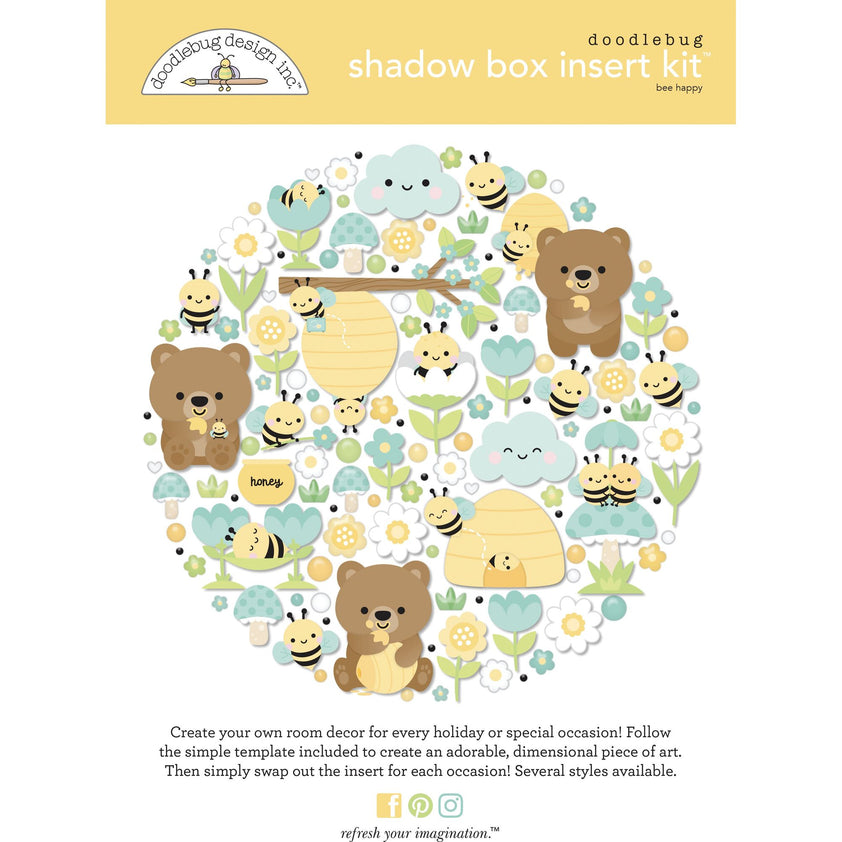 Doodlebug Bee Happy Shadow Box Kit 8857 – Simon Says Stamp