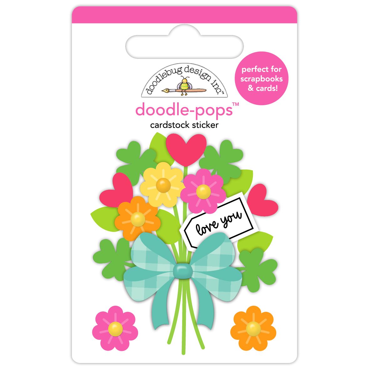 Doodlebug Love You Doodle Pops 3D Stickers 9018 – Simon Says Stamp