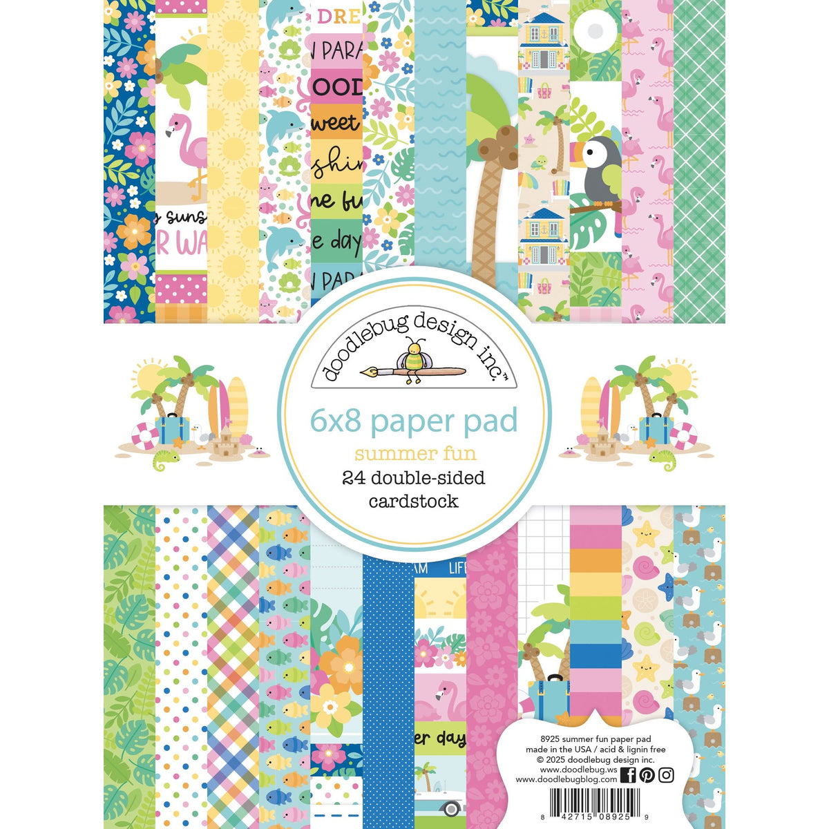 Doodlebug Summer Fun 6x8 Inch Paper Pad 8925 – Simon Says Stamp