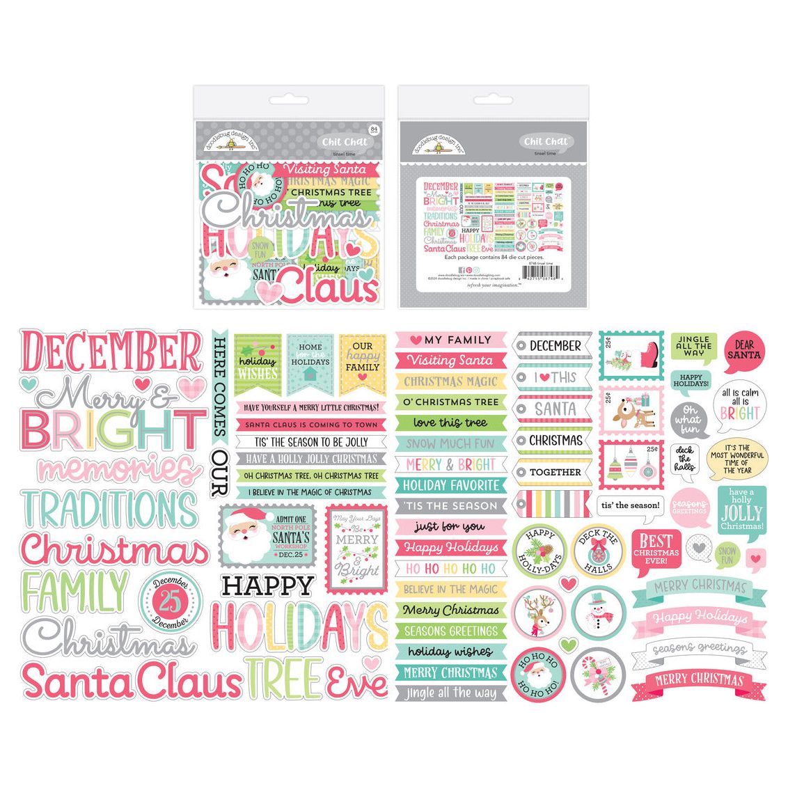 Doodlebug Tinsel Time Chit Chat Ephemera Die Cut Shapes 8748 – Simon ...