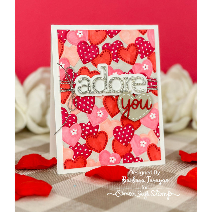 Simon Says Stamp Embossing Folder and Cutting Dies Dotted Hearts sfd45