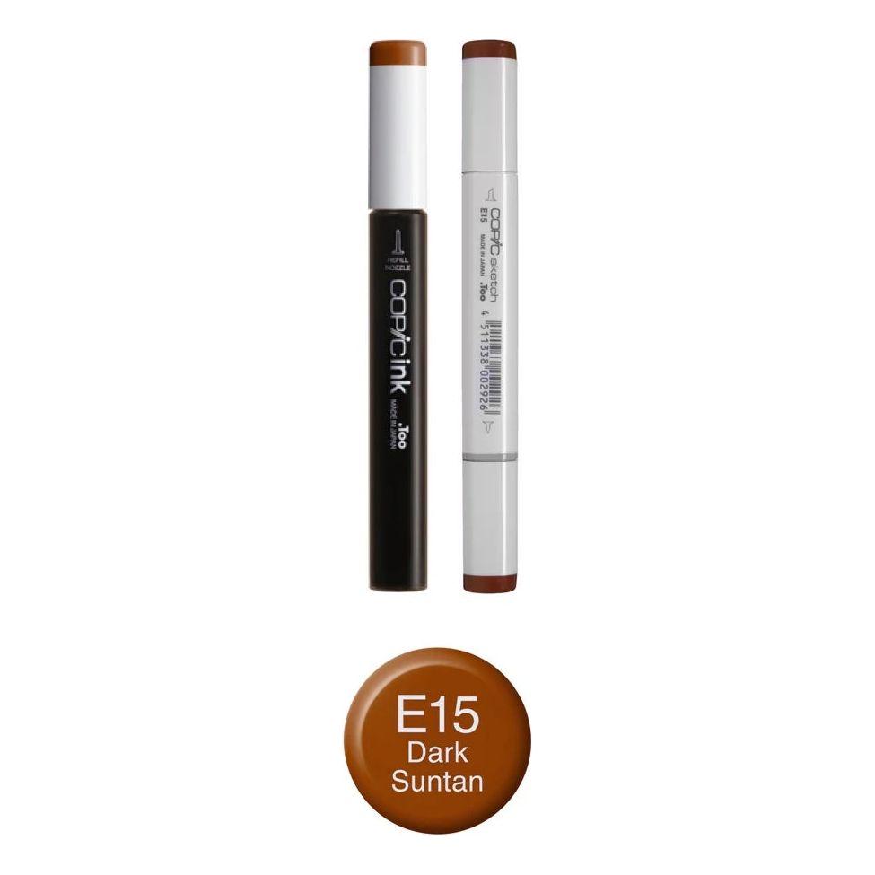 Copic Marker Dark Suntan Marker and Refill Bundle E15 – Simon Says Stamp
