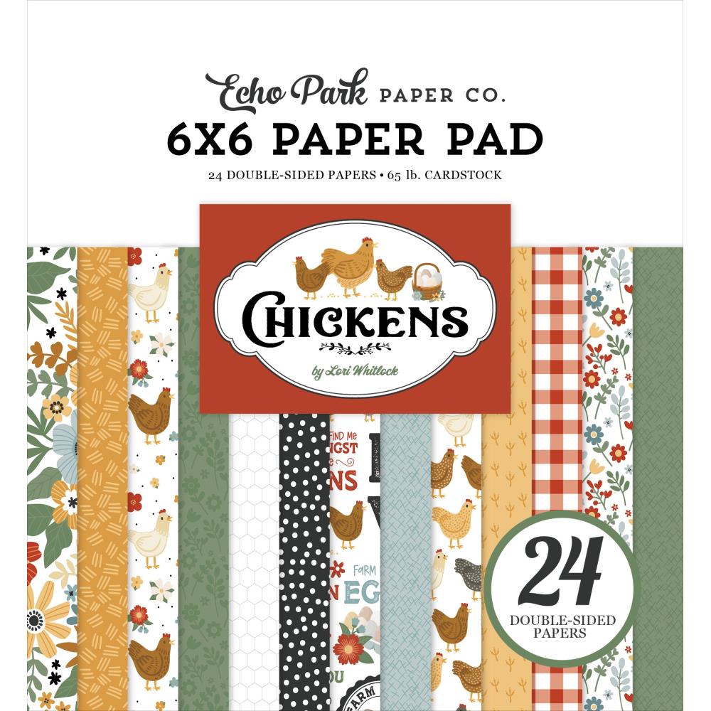 Echo Park Chickens 6 x 6 Paper Pad ck448023 – Simon Says Stamp
