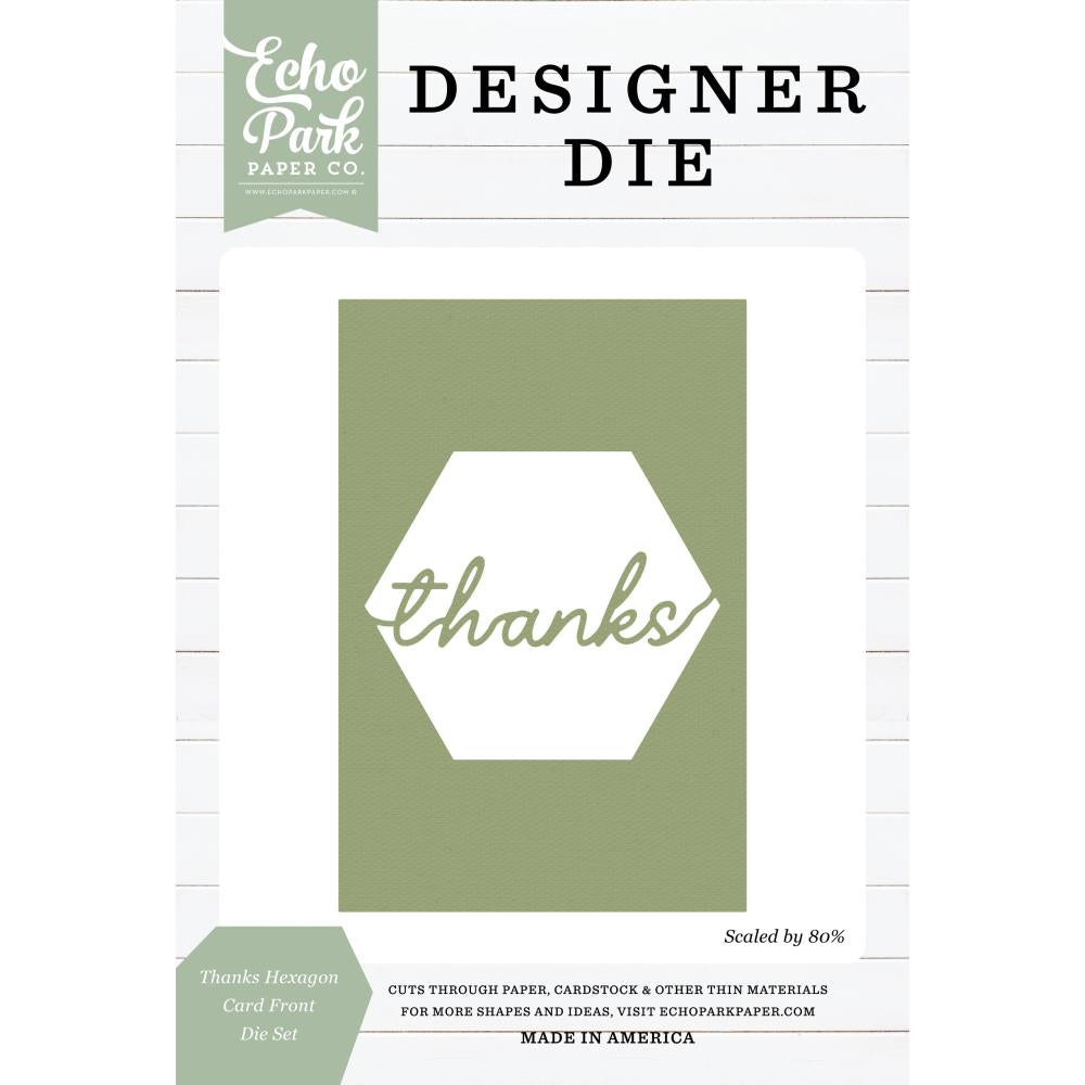 Echo Park Thanks Hexagon Card Front Die eppdie1421 – Simon Says Stamp