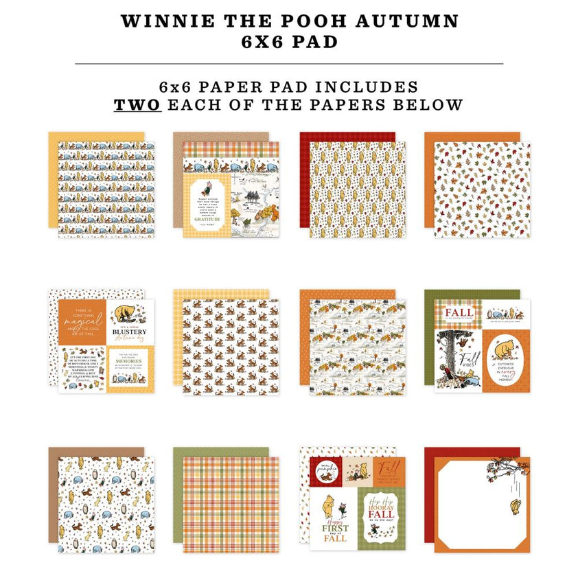 Echo Park Winnie The Pooh Autumn 6 x 6 Paper Pad wpa453023 – Simon Says ...