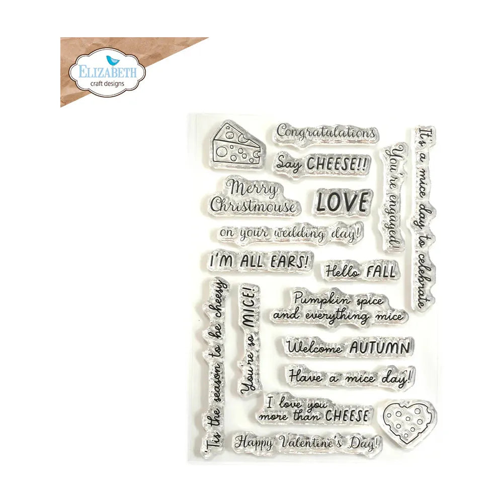 Elizabeth Craft Designs Mice Sentiments Clear Stamps cs387 – Simon Says ...