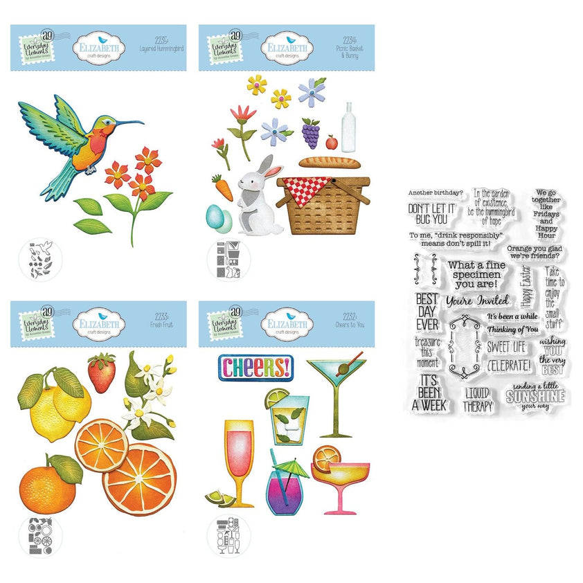 Elizabeth Craft Designs Sunny Days Collection Stamp and Die Bundle ...