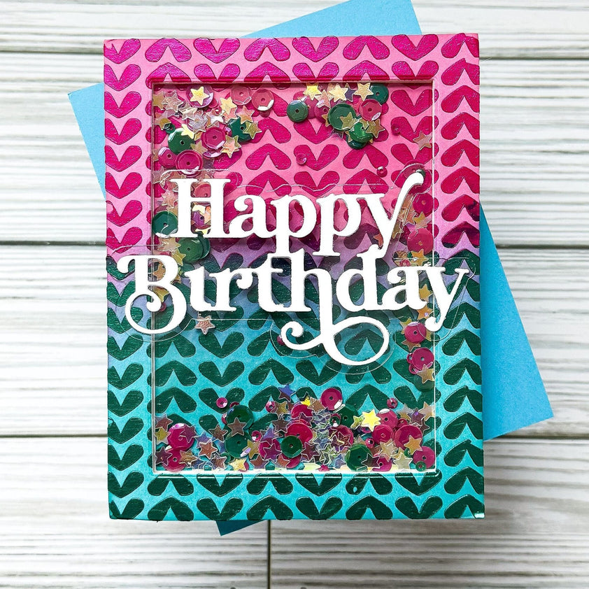 Simon Says Stamp Fancy Large Happy Birthday Wafer Dies 1053sd Be Bold