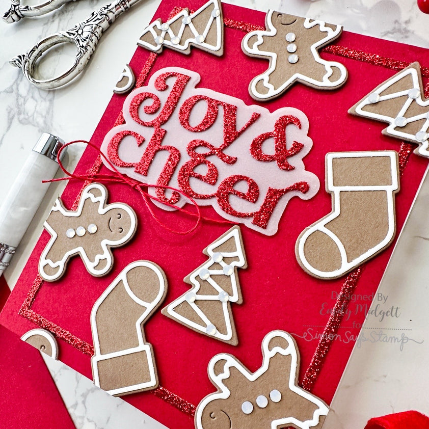 Simon Says Stamp Fancy Joy and Cheer Wafer Dies 1338sd Sugar and Spice