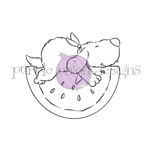 Purple Onion Designs Flappy Watermelon Chill Unmounted Cling Stamp pod ...