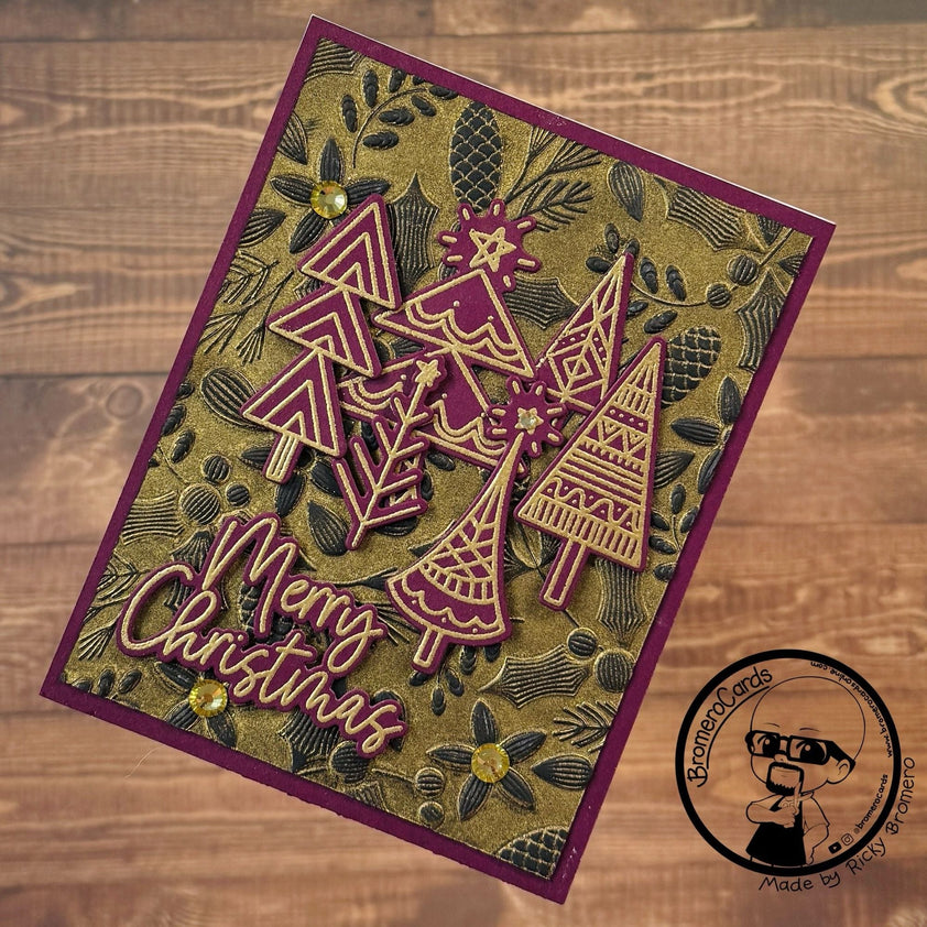 Simon Says Stamp Embossing Folder Fluted Forest Decor sf445
