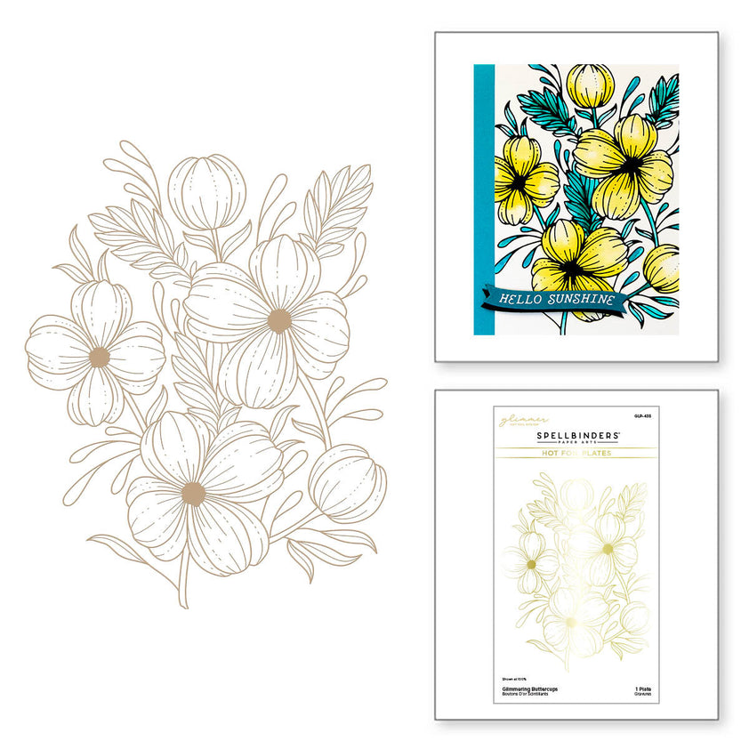 Spellbinders Glimmering Buttercups Glimmer Plate glp-435* – Simon Says ...