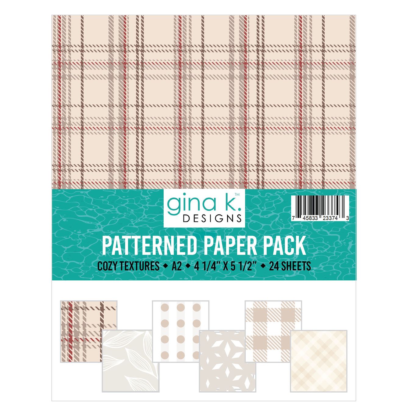 Gina K Designs Cozy Textures A2 Size Patterned Paper Pack pp1 – Simon ...