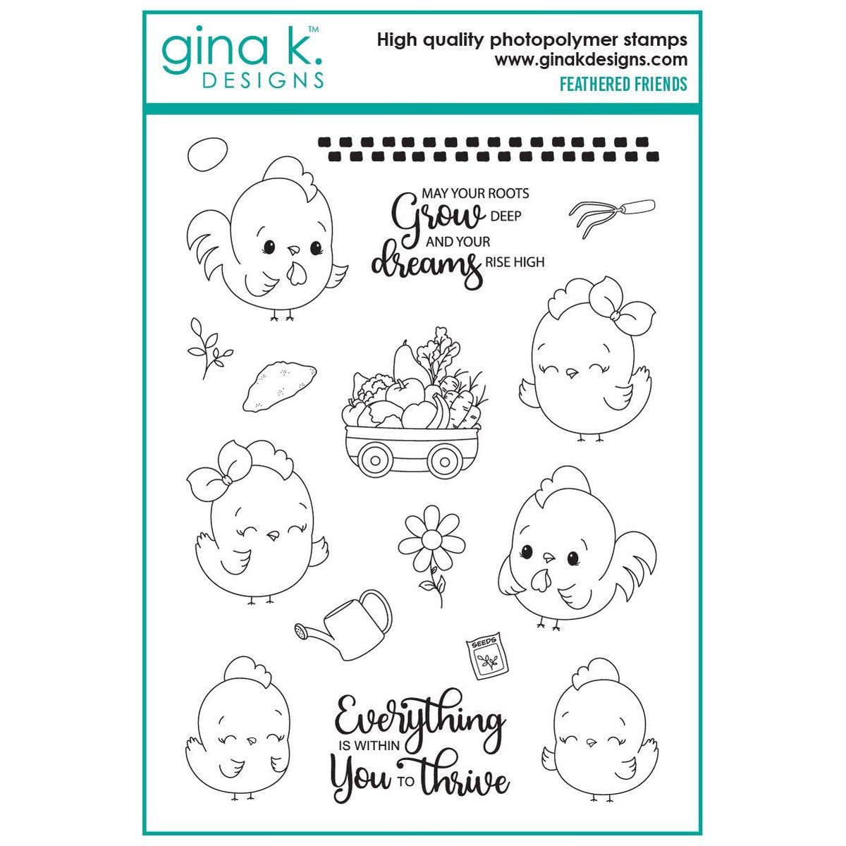 Gina K Designs Feathered Friends Stamps dg12* – Simon Says Stamp