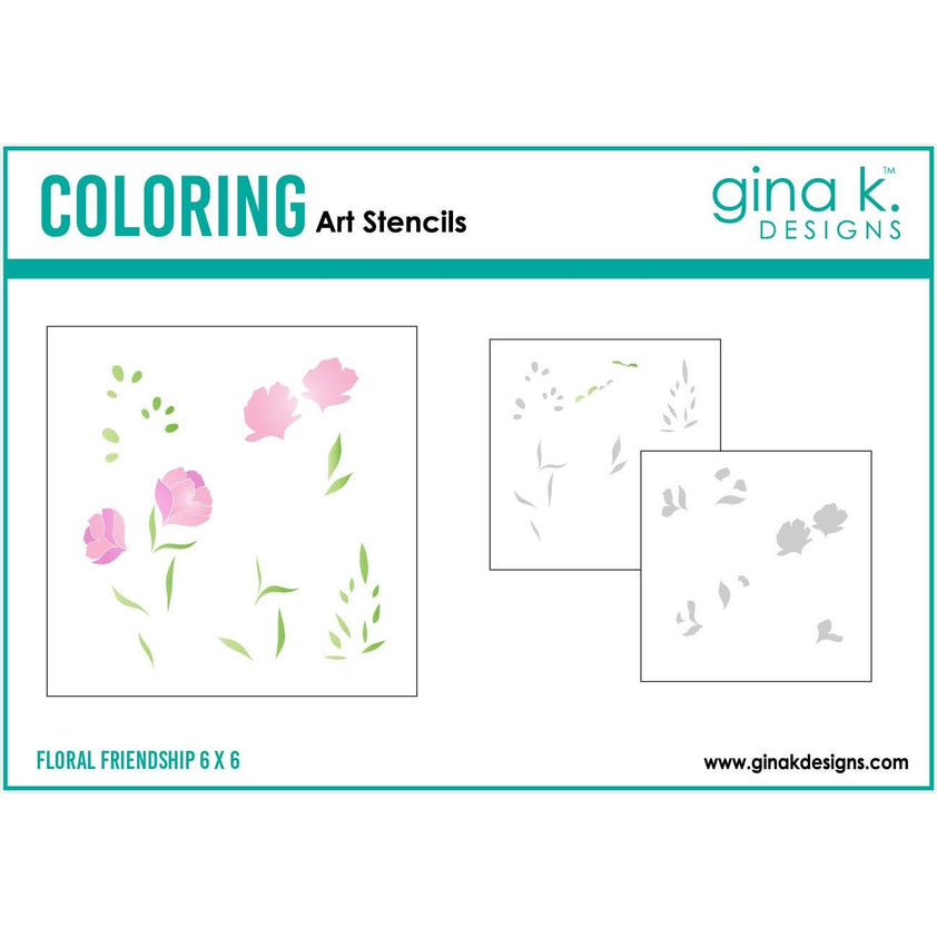 Gina K Designs Floral Friendship Layering Stencils gkdst102 – Simon ...