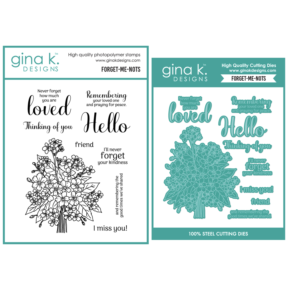 Gina K Designs Forget-Me-Nots Stamps and Dies – Simon Says Stamp