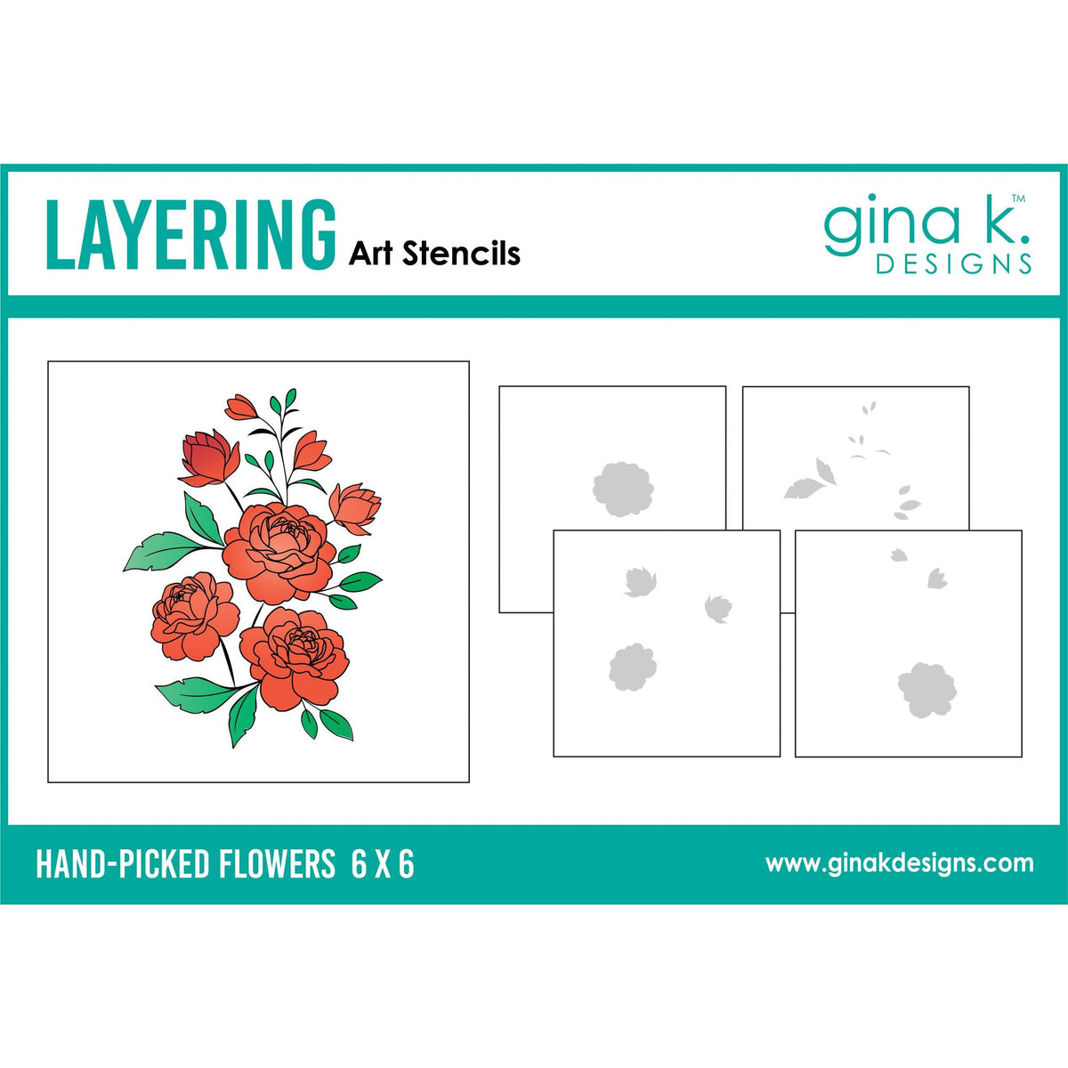 Gina K Designs Hand-Picked Flowers Layering Stencils gkdst105 – Simon ...
