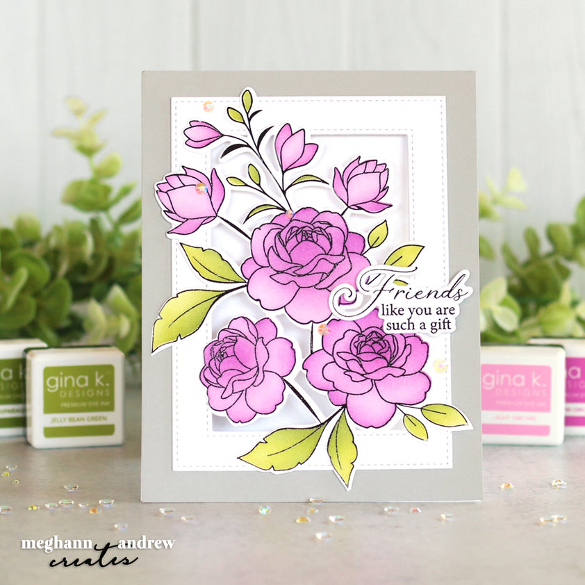 Gina K Designs Hand-Picked Flowers Stamps Dies and Stencils Bundle gkd – Simon Says Stamp