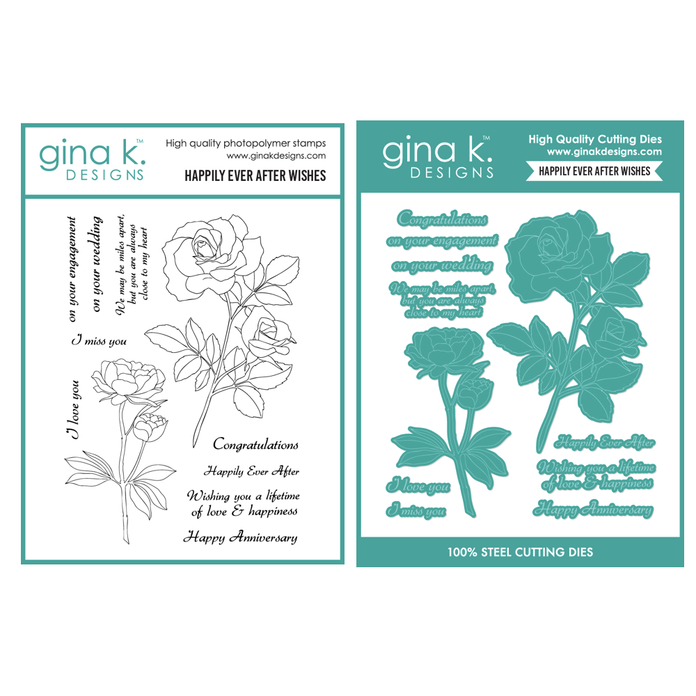 Gina K Designs Happily Ever After Wishes Stamps and Dies – Simon Says Stamp