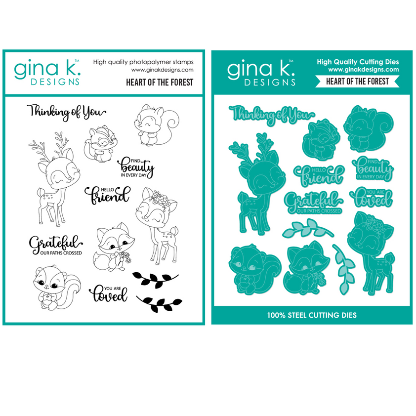 Gina K Designs Heart of the Forest Stamps and Dies – Simon Says Stamp