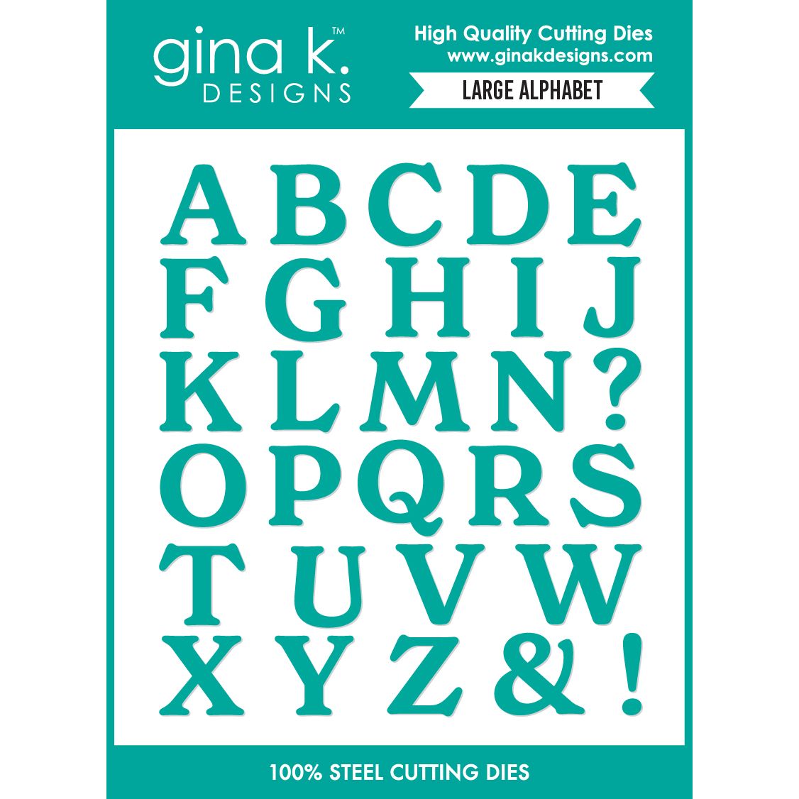 Gina K Designs Large Alphabet Dies dwdie0714 – Simon Says Stamp