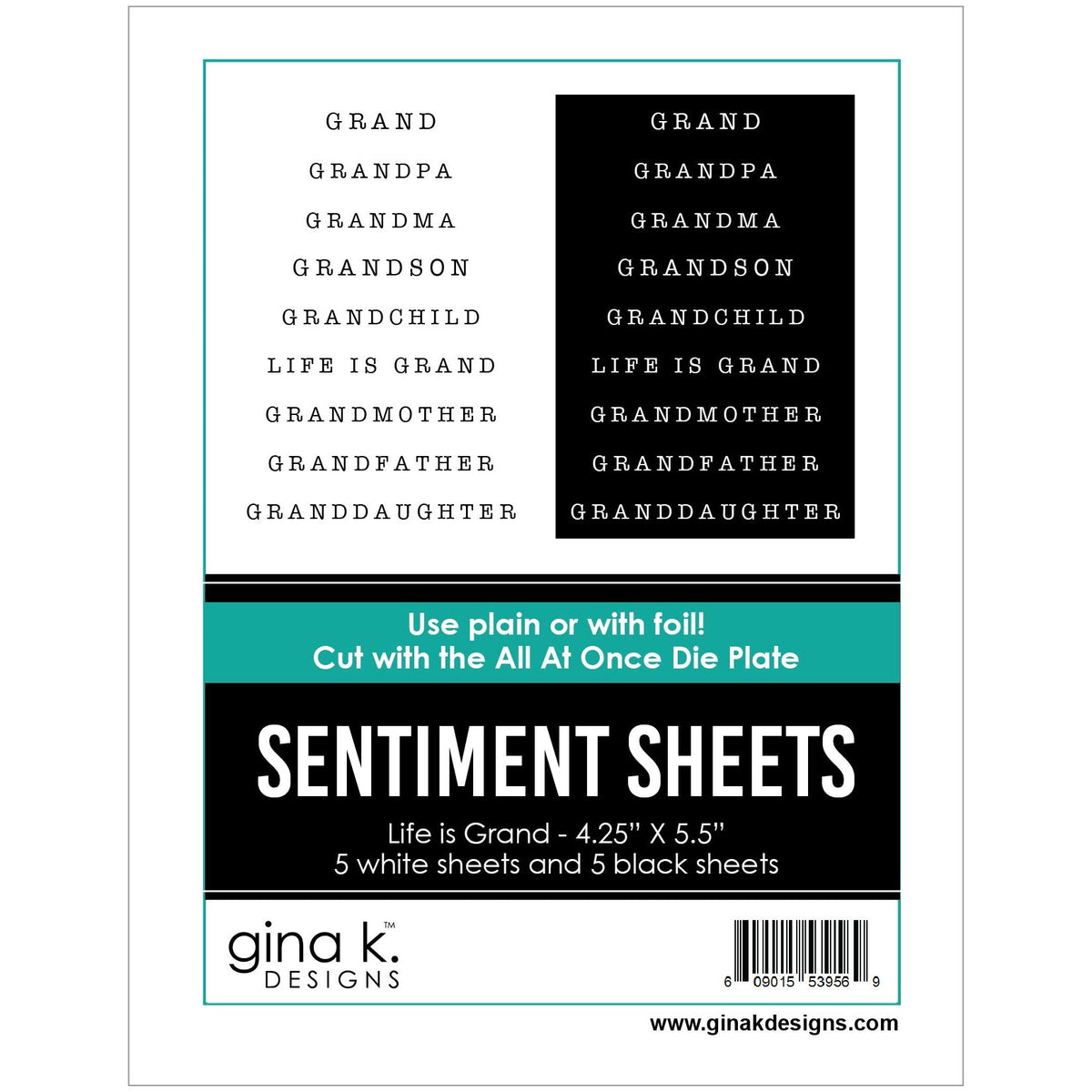 Gina K Designs Life is Grand Sentiment Sheets sslg – Simon Says Stamp